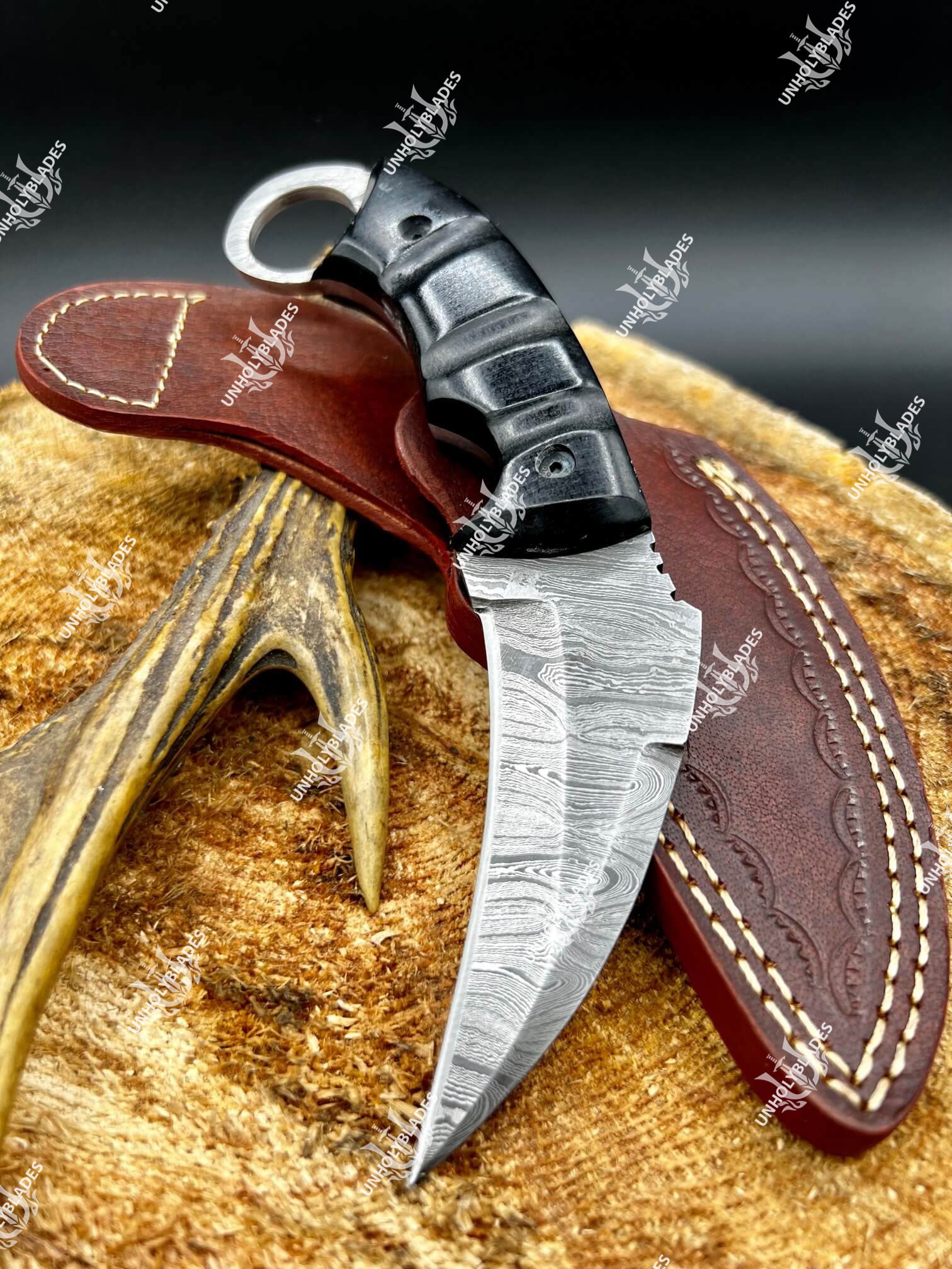 Custom Karambit Knife With Micarta