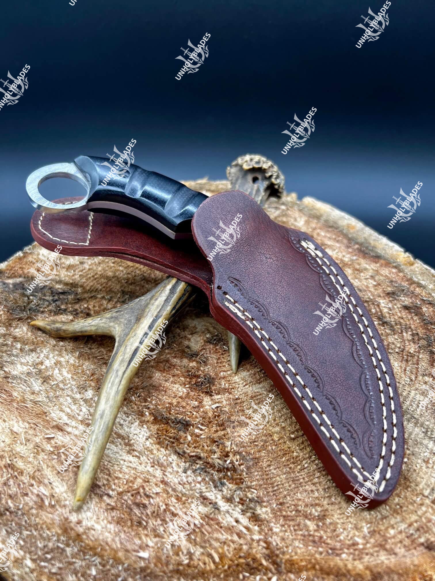 Custom Karambit Knife With Micarta