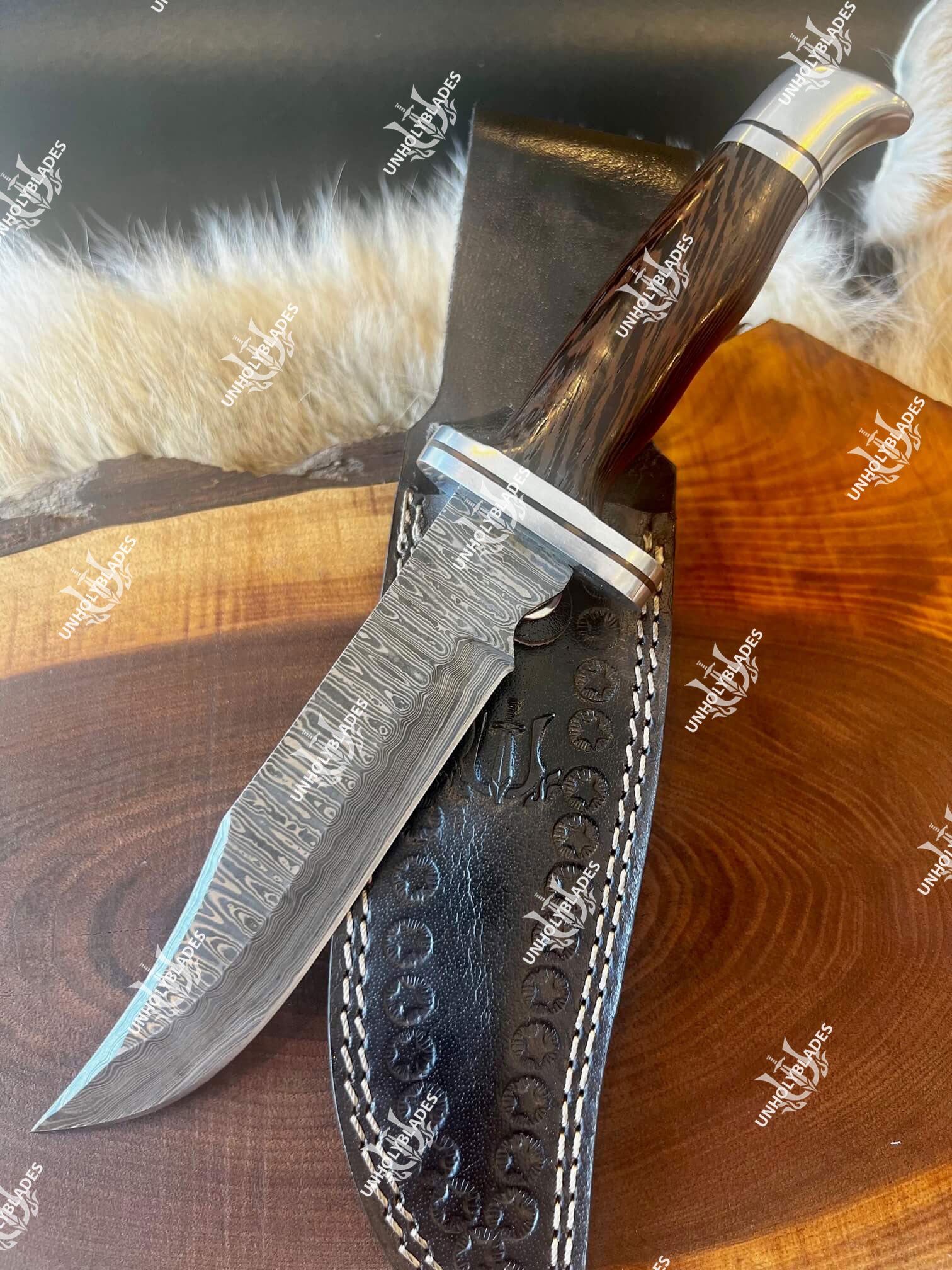 Damascus Steel Hand Forged Hunting Knife