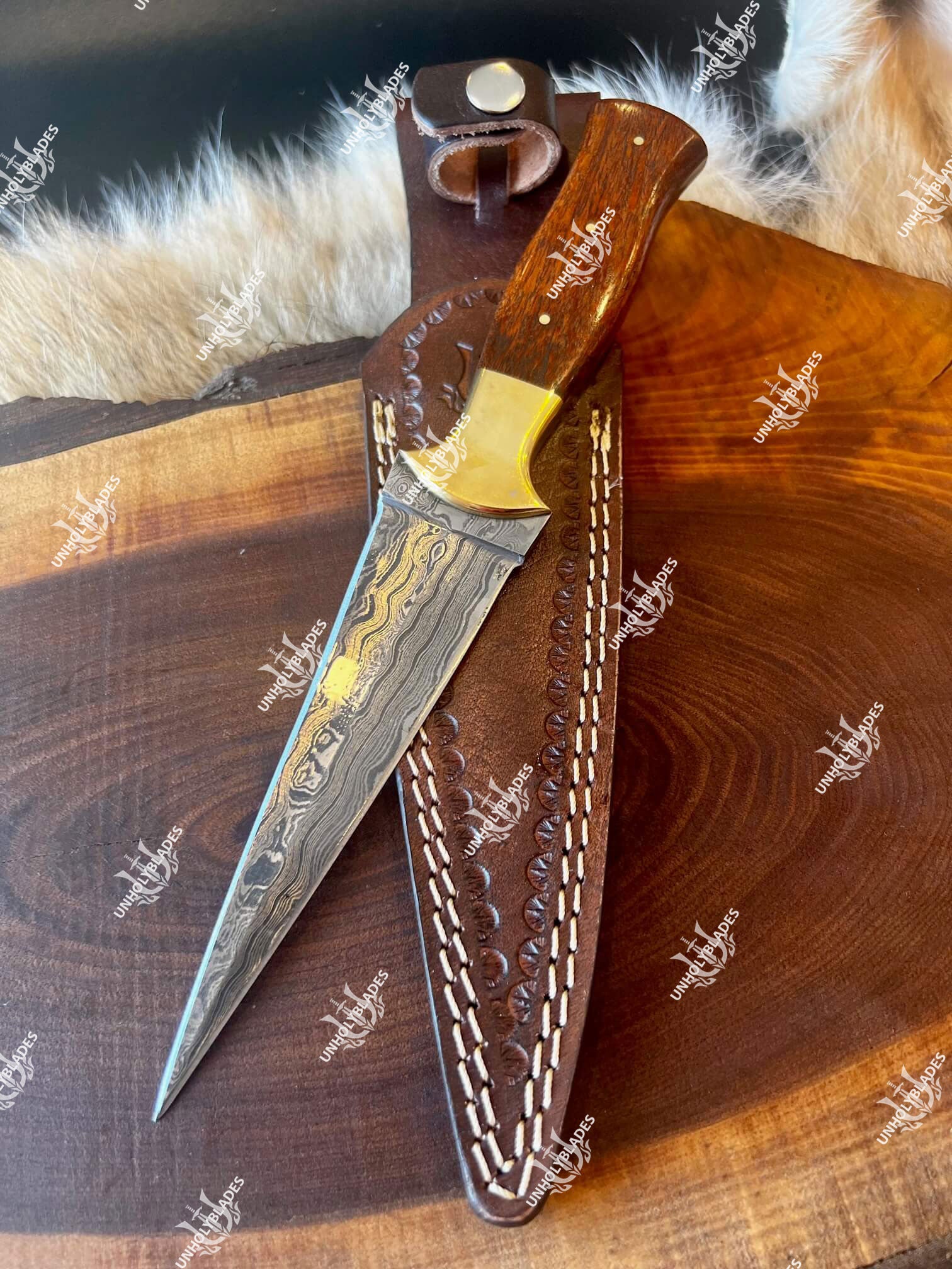 10 Inch Damascus Dagger Steel Knife